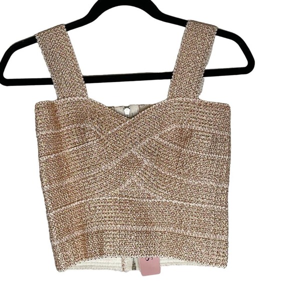 Micas | Tops | Micas Zip Back Crop Bandage Tank Size Xl | Poshmark